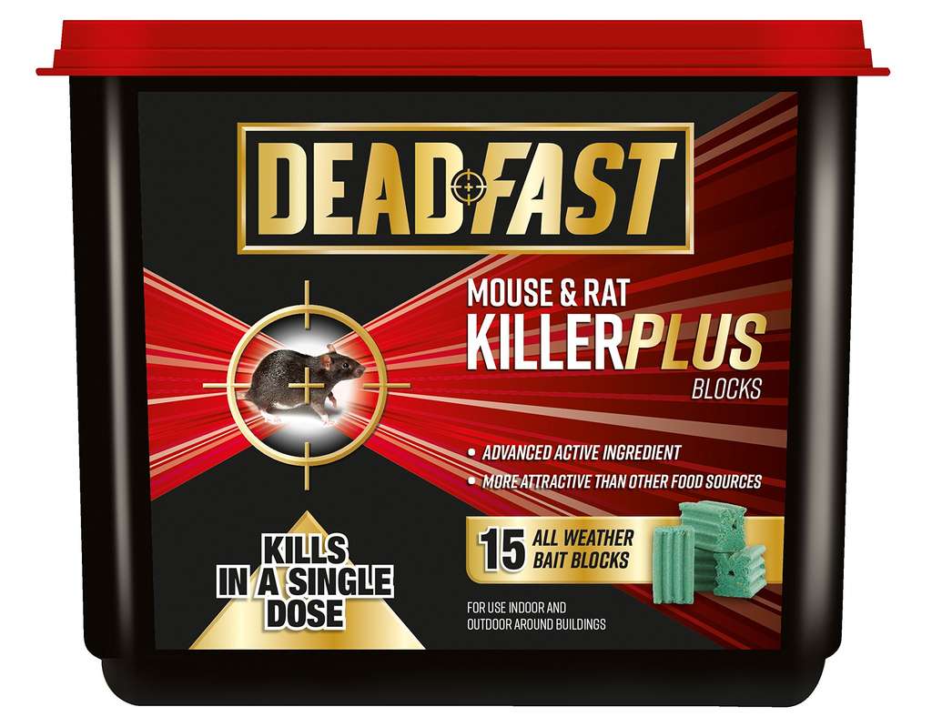 Deadfast Mouse and Rat Killer Plus Poison, 15 Block - Green £5.31 at ...