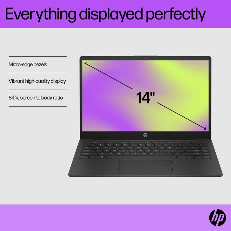HP 14” Laptop 14-em0000sa | 4GB RAM | 128GB SSD | AMD Radeon 610M ...