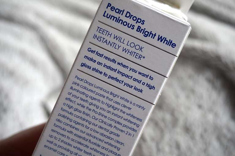Pearl Drops Luminous Bright Professional Daily Toothpaste 75ml £3.32 at ...