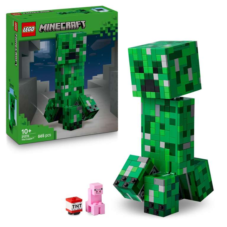 LEGO Minecraft The Creeper Toy - Posable Mob Figure incl. a Hidden ...