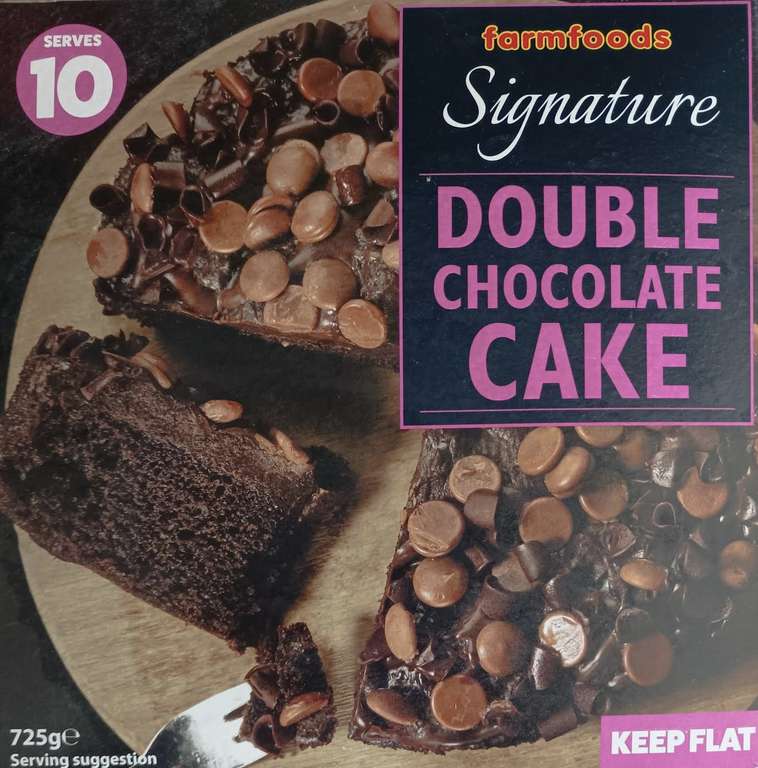 Indulge in Farmfoods Signature Double Chocolate Cake 725g for £1.99 in ...