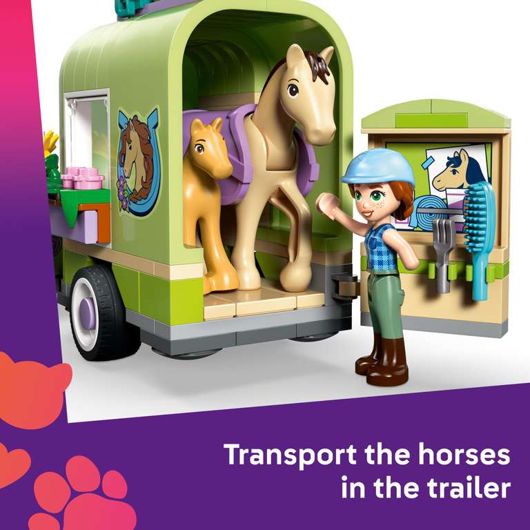 LEGO Friends Horse & Baby Foal Trailer with Grooming Accessories 14.99 ...