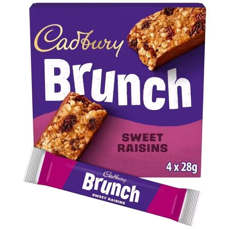Cadbury Brunch Oats Raisin Chocolate Bars 4x28g – ASDA Groceries at £1. ...