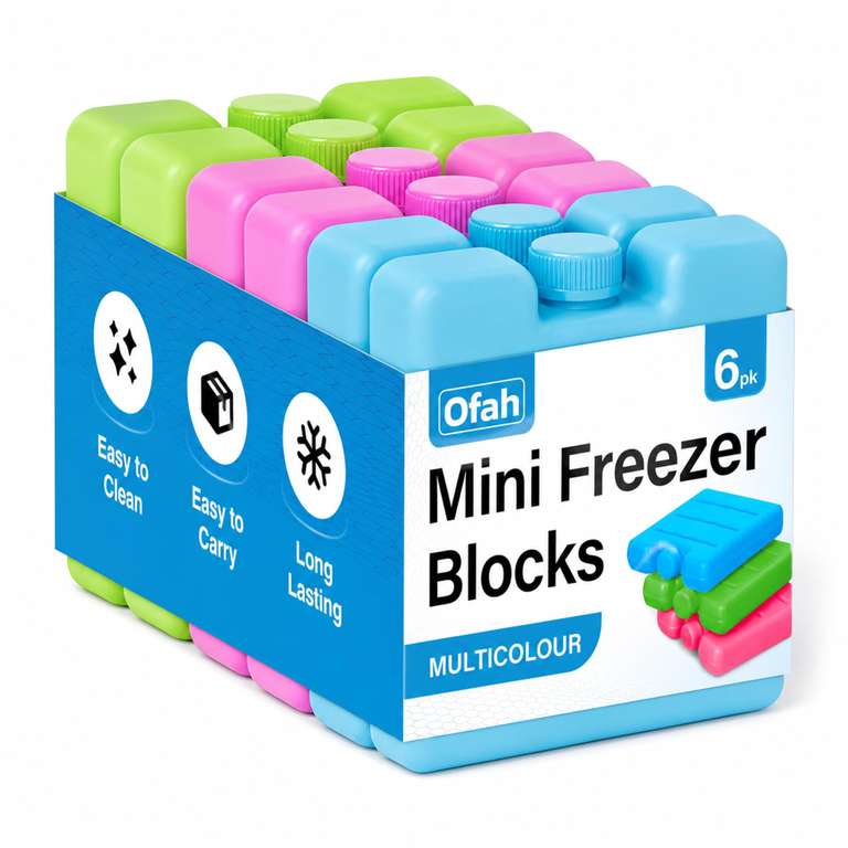 Mini Freezer Blocks Reusable - Sold by Electro World / FBA | Hotukdeals