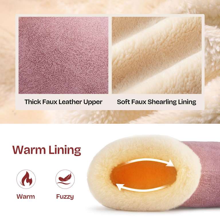 EverFoams Women's Microsuede Fuzzy Plush Lined Slippers with Cosy ...