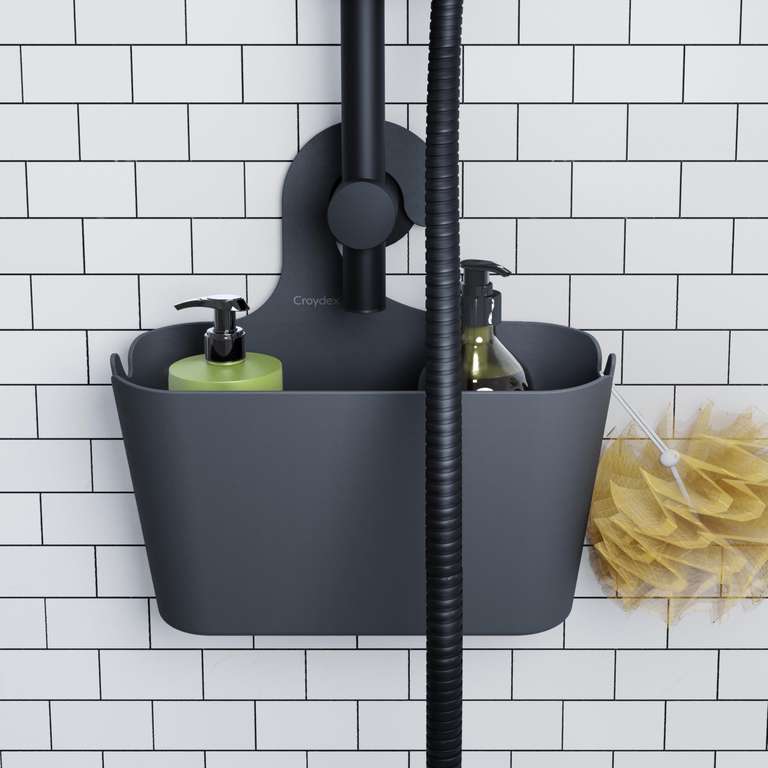 Croydex Grey Shower Caddy Hanging Storage for Renters 3.99 at Amazon ...