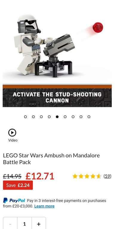 LEGO Star Wars Ambush on Mandalore Battle Pack — £12.71 at ASDA ...