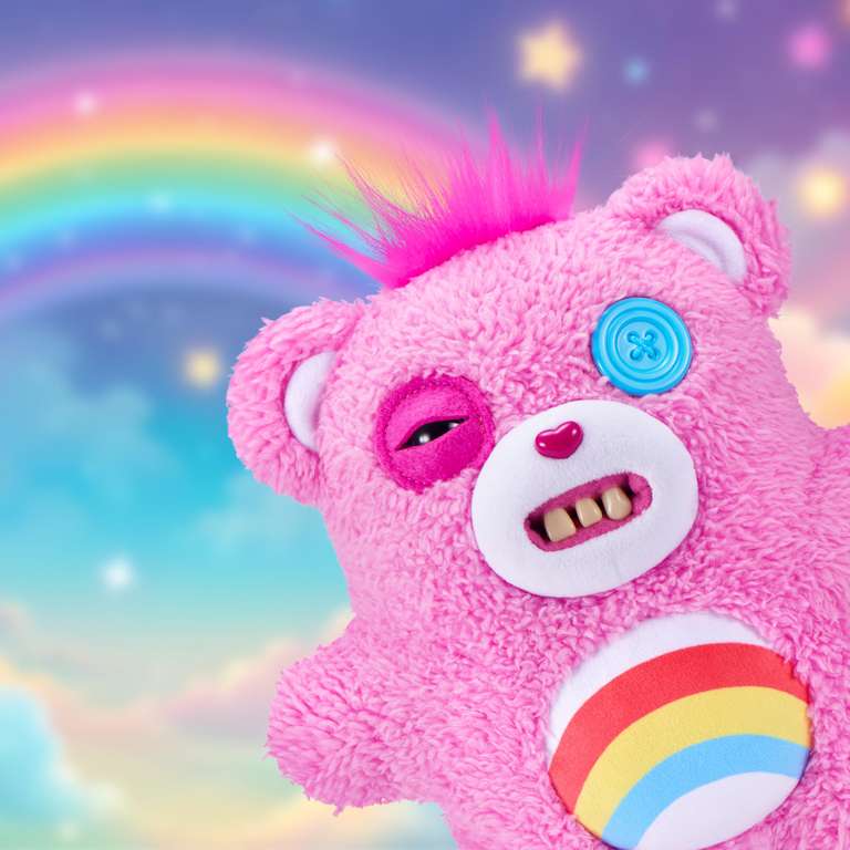 Care Bears Fuggler 9-Inch Plush Toy (Cheer Bear) at Amazon - £4.00 ...