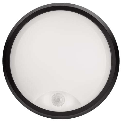 4lite Pylus Outdoor Round Wall Light 1100lm PIR Black £11.19 at Amazon ...