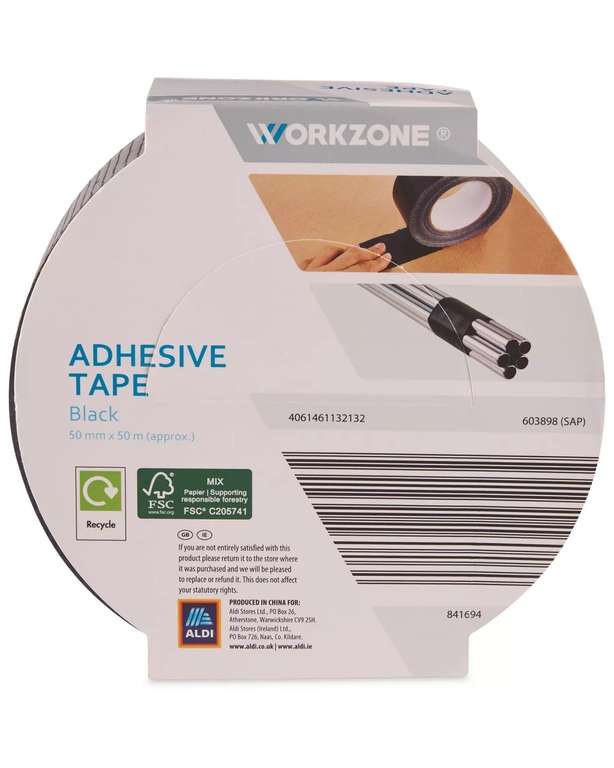 WORKZONE Adhesive Tape 50mm x 50m - Only £2.49 at Aldi | hotukdeals