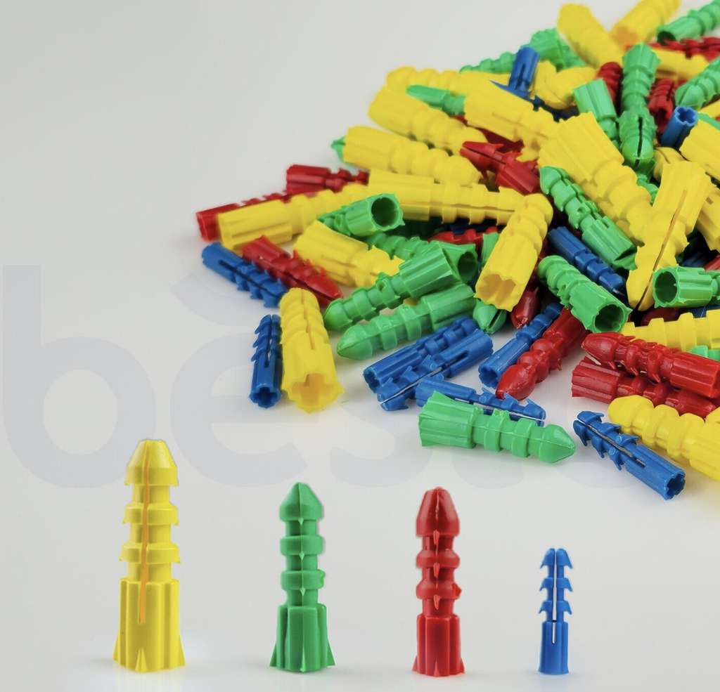 150 x Assorted Wall Plugs 5/6/7/8mm DIY Set Expansion Anchors Fixings ...