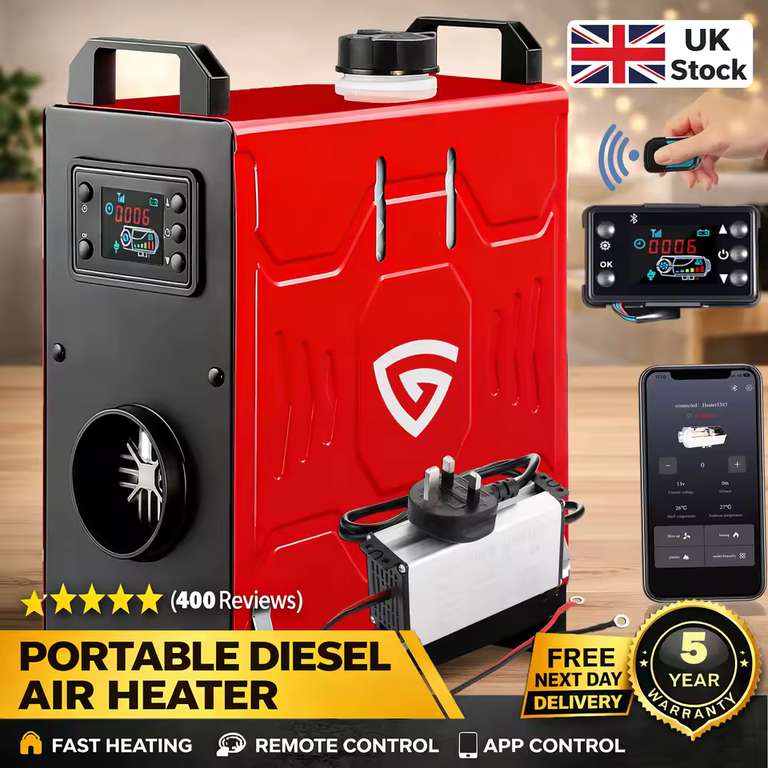 12V 8KW Air Diesel Night Heater - 50.43 at AliExpress | hotukdeals