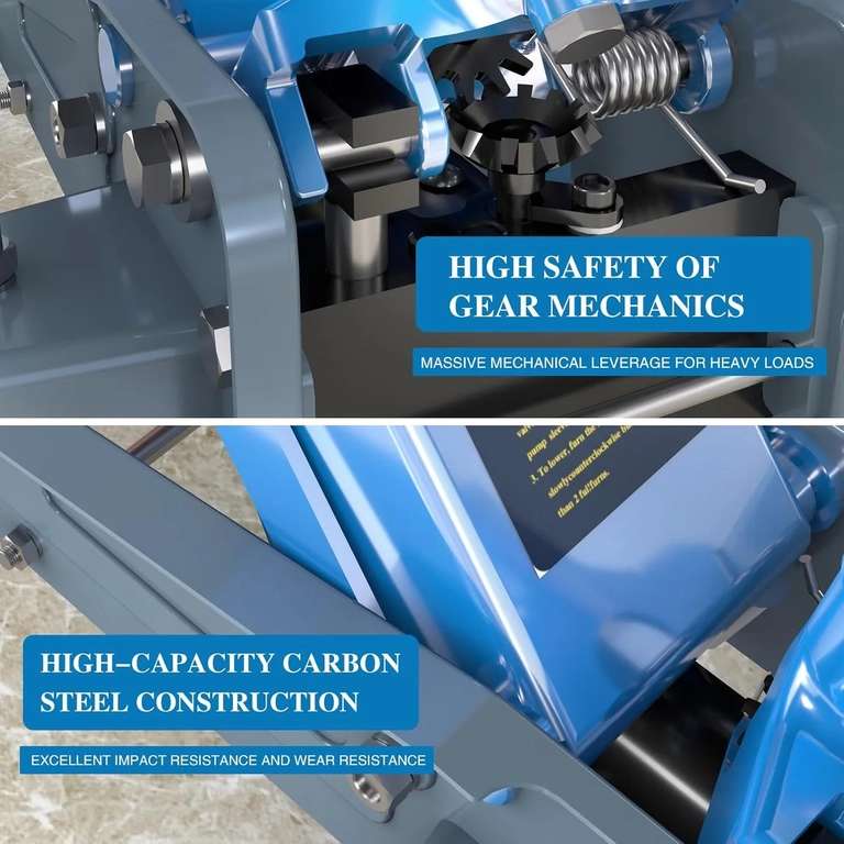 Floor Jack 3 Ton Capacity Fast Lift Carbon Steel with Wheels – Joybuy £ ...