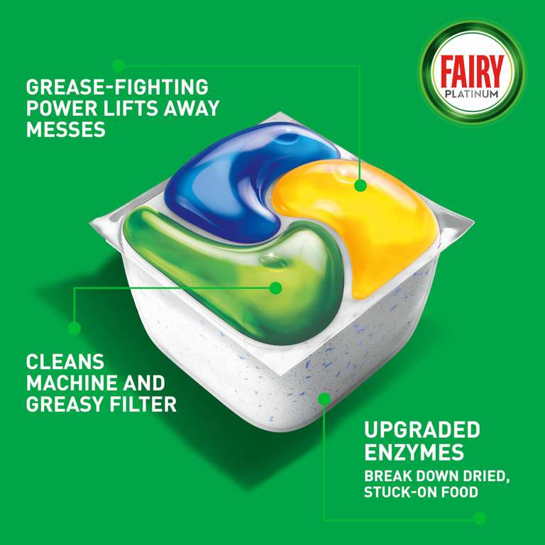 Fairy Platinum Lemon Dishwasher Tablets, 170 Capsules £22.79 at Amazon ...