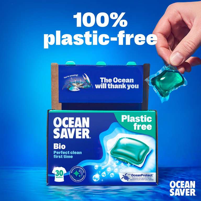 OceanSaver Eco Bio Laundry Detergent Pods – £5.00 at Amazon | hotukdeals