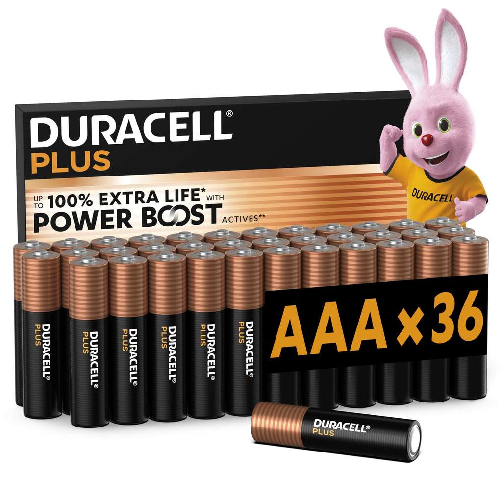 Duracell Plus AAA Batteries 36 Pack – 1.5V Alkaline £22.79 at Amazon ...