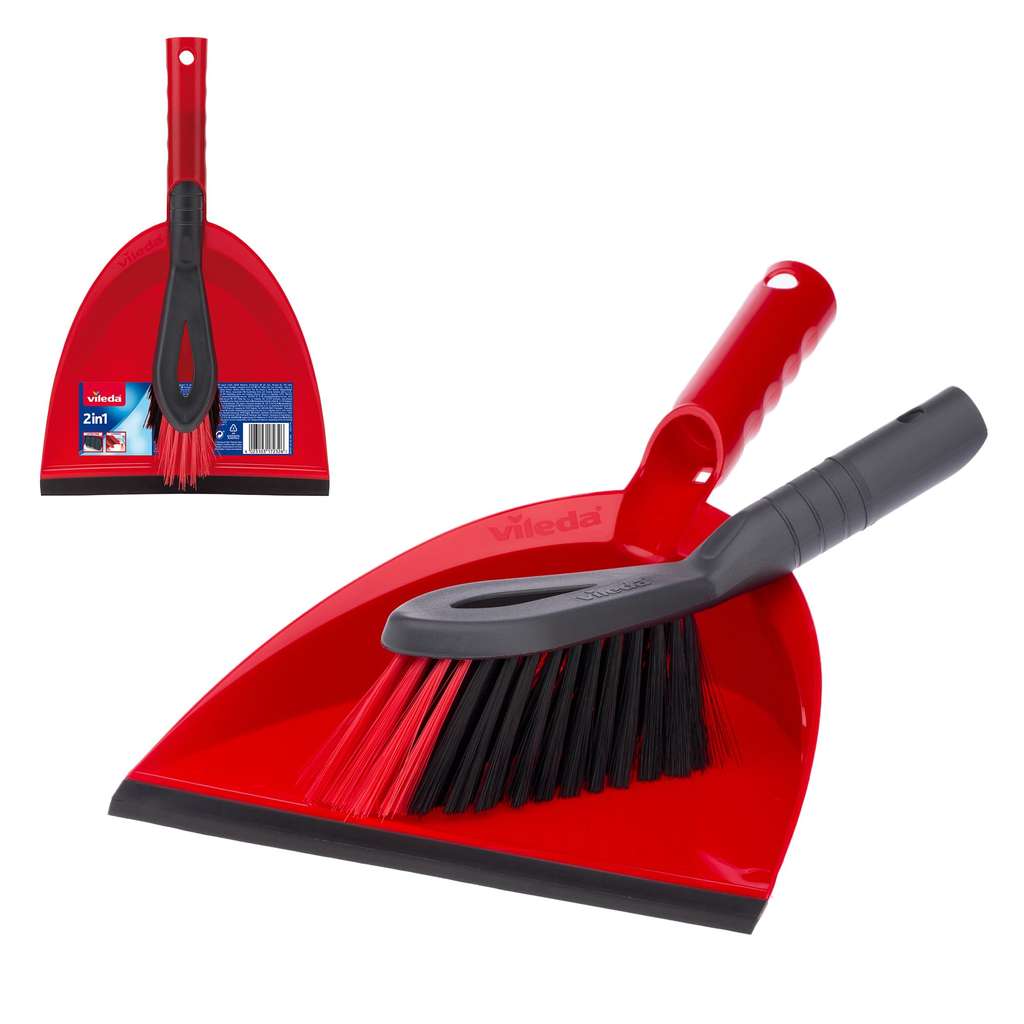 Vileda Dust Pan & Brush Set - 2in1 dustpan & brush | Hotukdeals
