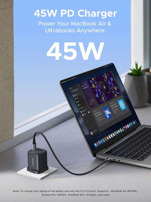 UGREEN USB C Charger Plug 45W 3-Port Fast Charger, 13.27 at UGREEN UK ...