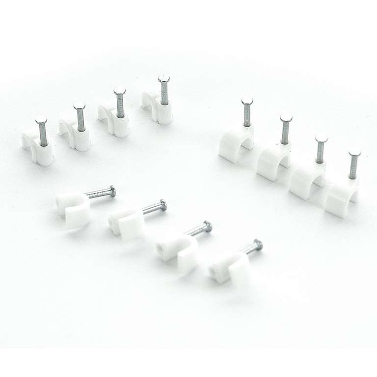 BG Electrical Round Cable Clips, Pack of 50, White, 6 mm | Hotukdeals