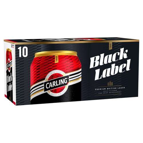 Carling Black Label Premium Lager 10x440ml Can, 4.7% ABV at Morrisons ...