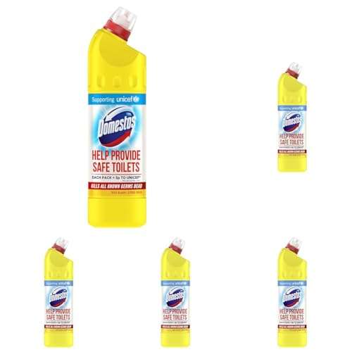 Domestos Citrus Fresh Thick Bleach 750ml, Pack of 5 at Amazon for £5.75 ...