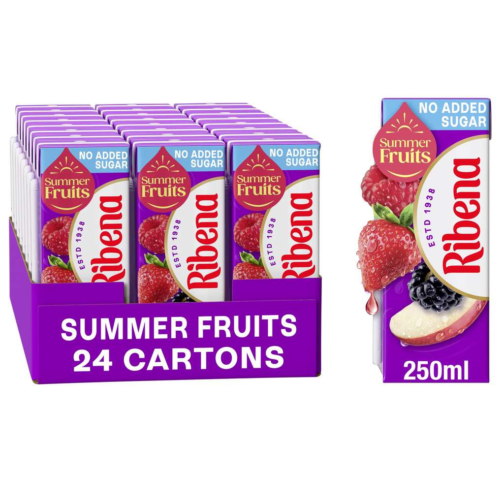 Ribena Summer Fruits 250ml Cartons 24x2 £16.00 at Amazon | hotukdeals