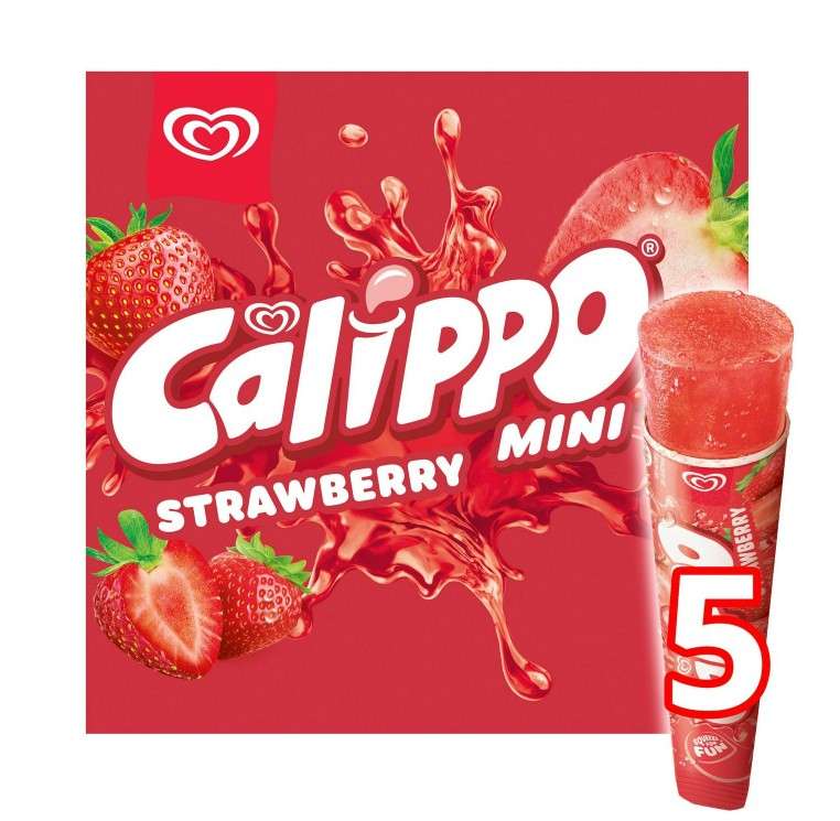 Calippo 5 x 80ml Mini Strawberry / Cola Ice Lollies – £2.00 at ...