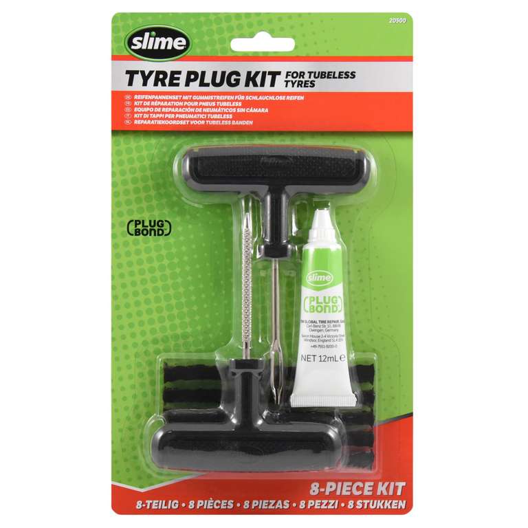 Slime 20500 Tyre Repair Reamer Plug Kit, Medium Heavy Duty Strings, T ...