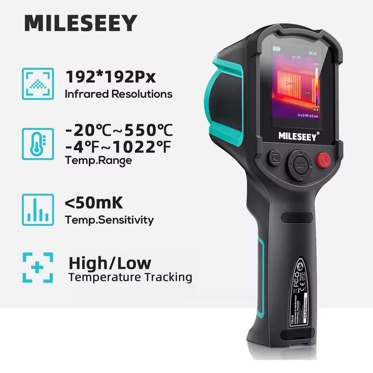 Mileseey TR10 Infrared Thermal Imager, Thermal Camera for Leak ...