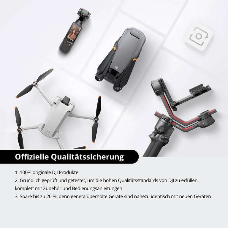 DJI Mini 3 Fly More Combo (DJI RC) - Lightweight 3x Mechanical Gimbal ...