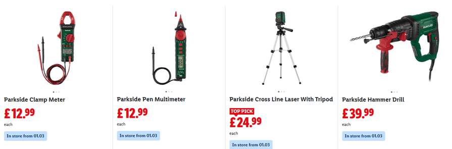Parkside Hand Tools & Power Tools – Weekly Offer at Lidl £4.99 - VDE ...