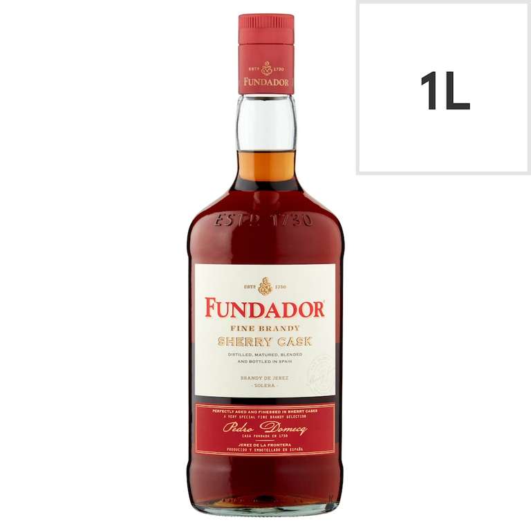 Fundador Fine Brandy Sherry Cask 1L - £18 at Tesco | hotukdeals