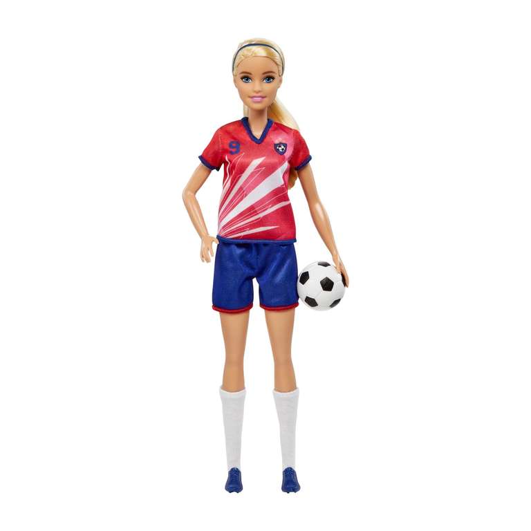 Barbie Careers Soccer Doll & Accessory 9 Uniform, Tall Socks, Cleats ...