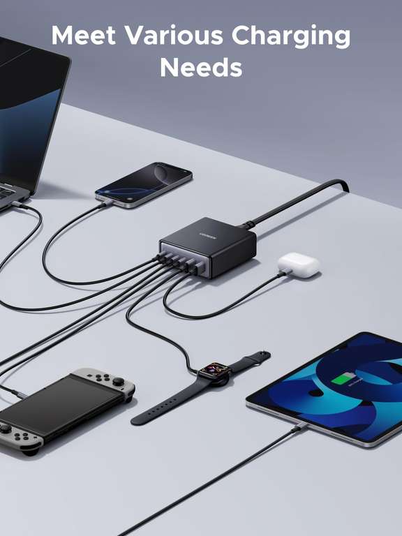 UGREEN 100W USB C Charger 6-Port GaN PPS Fast Charger 65W, 34.17 at ...