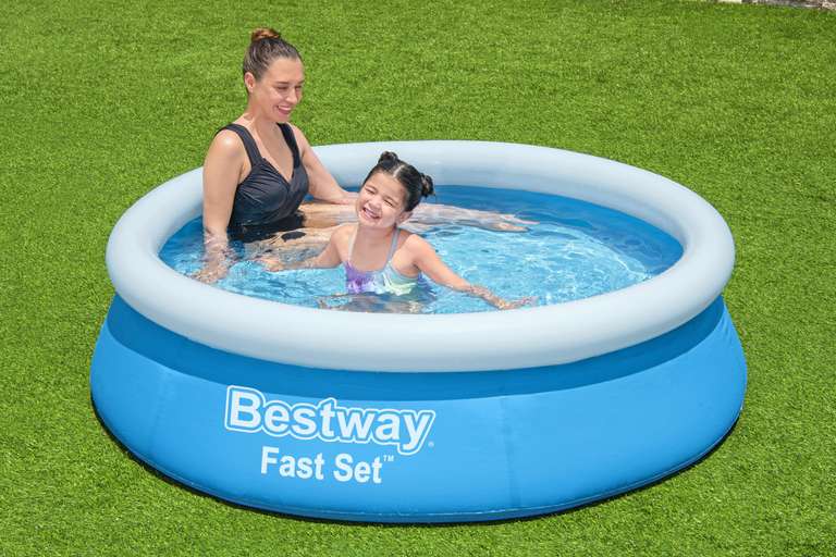 Bestway 6ft x 20in Blue Round Fast Set Inflatable Above Ground Pool ...