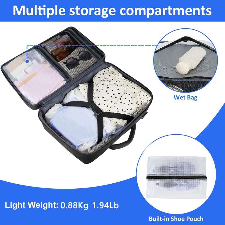 Taygeer Ryanair 40x30x20 Underseat Cabin Bag | Travel Backpack at Amazon