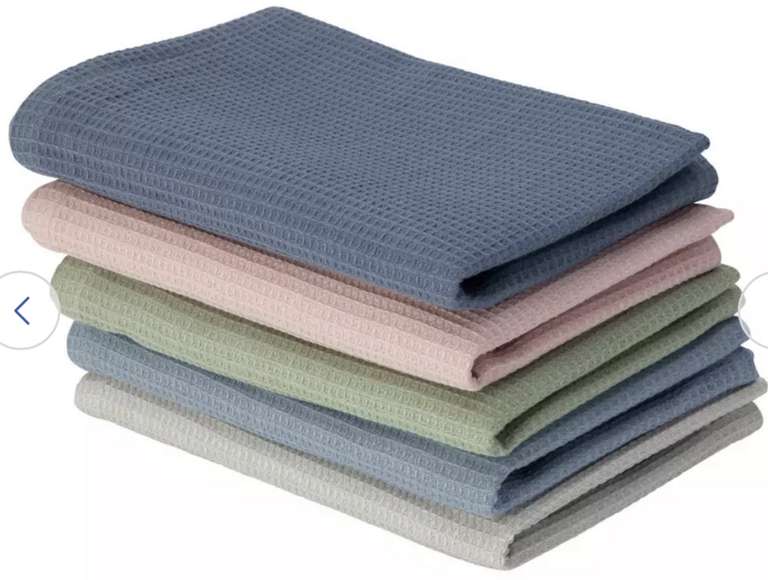 Waffle Pack of 5 Tea Towels - £5.66 - Free C&C at Argos | hotukdeals