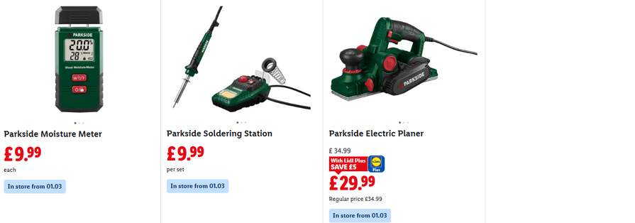 Parkside Hand Tools & Power Tools – Weekly Offer at Lidl £4.99 - VDE ...