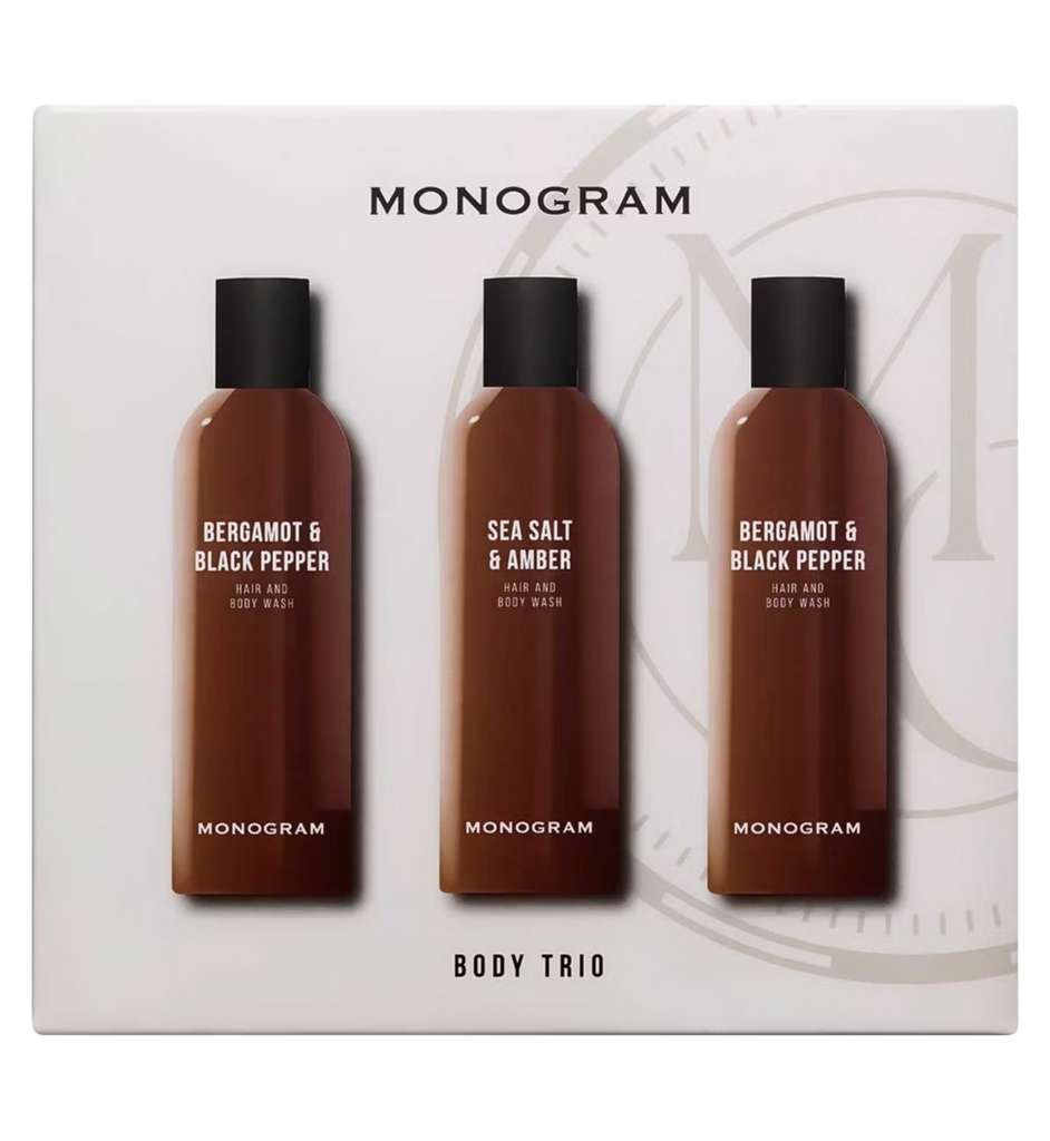Monogram Body Wash Trio - Bergamot & Amber 600ml for £5 at Boots ...