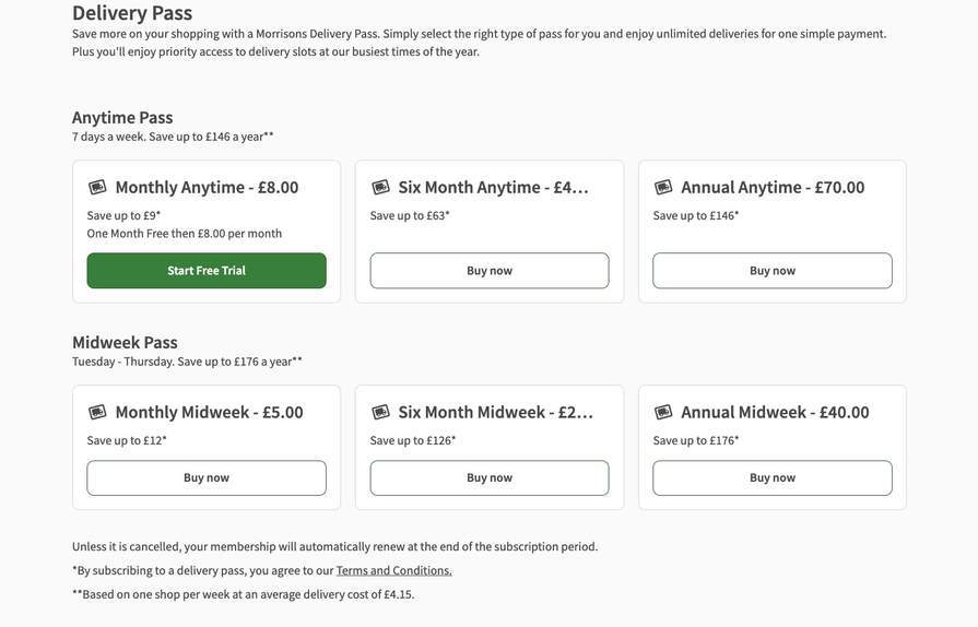 Enjoy Free One-Month Anytime Delivery Pass at Morrisons Grocery ...