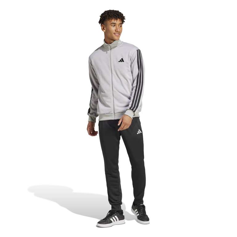 adidas Men’s 3 Stripes French Terry Track Suit, Grey, XL at Amazon - £ ...
