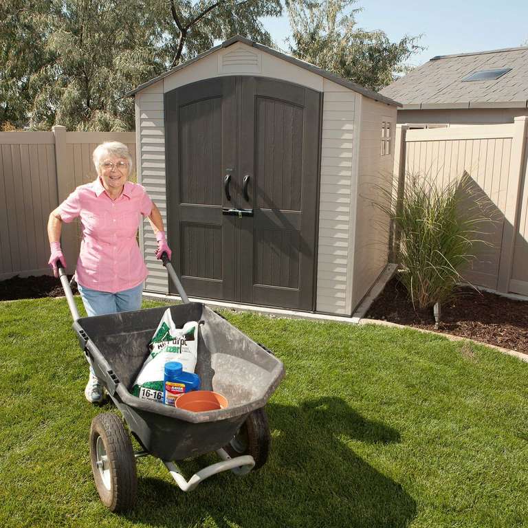 Lifetime 60190 7 x 7ft Heavy Duty Plastic Shed Beige | hotukdeals