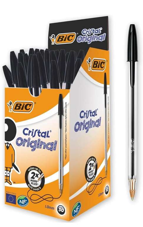 Pack of 50 BIC Cristal Original Smudge Free Ballpoint Pens | Hotukdeals