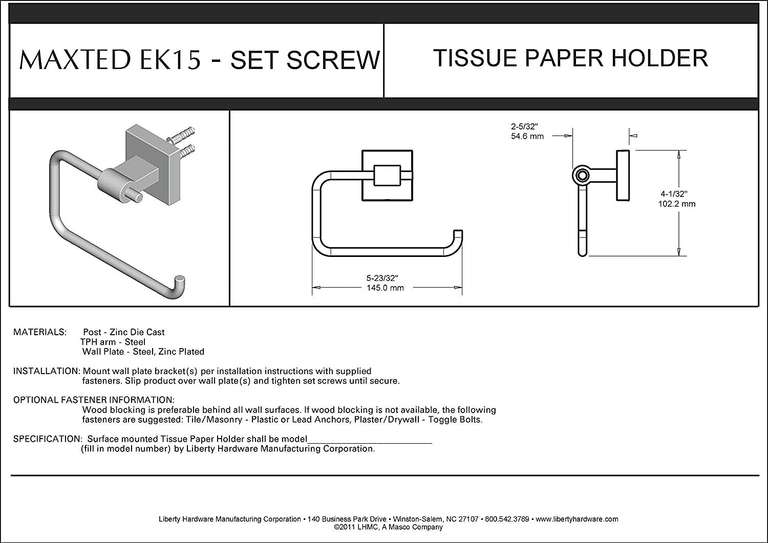 Franklin Brass MAX50-PC Maxted Toilet Tissue Paper Holder, Polished ...