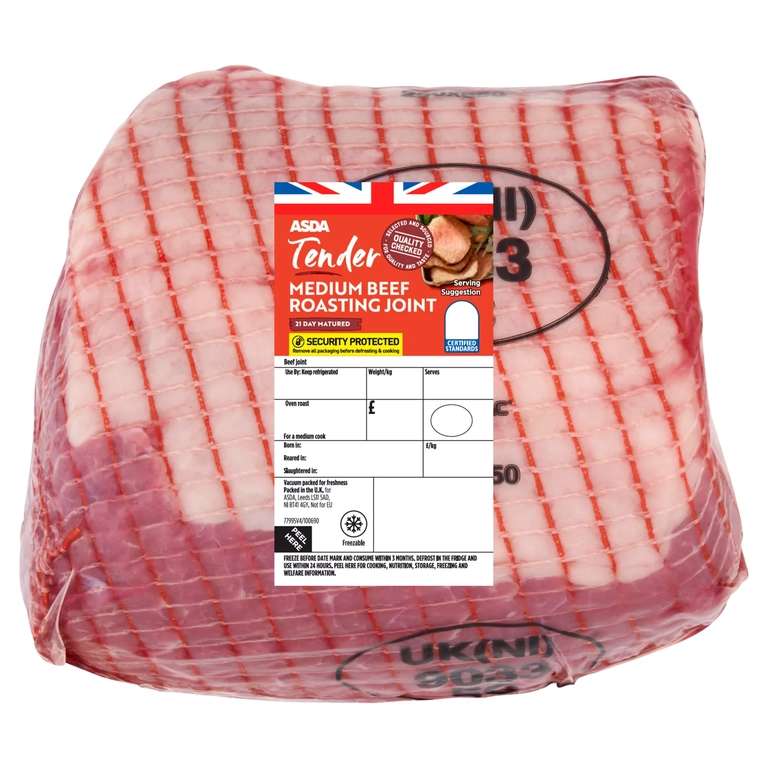 Beef Roasting Joint 1kg — ASDA Tender Medium, UK Beef at ASDA Groceries