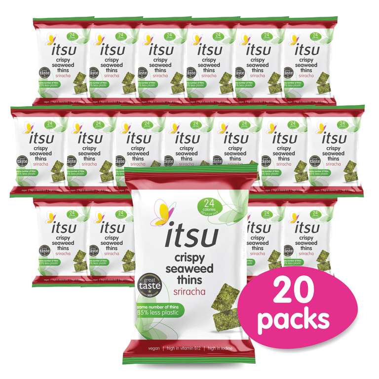 itsu Sriracha Flavour Crispy Seaweed Thins 5g 13.59 at Amazon ...
