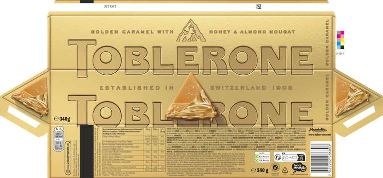 Toblerone Golden Milk Chocolate 340g Gift Bar – £4.00 at Amazon ...