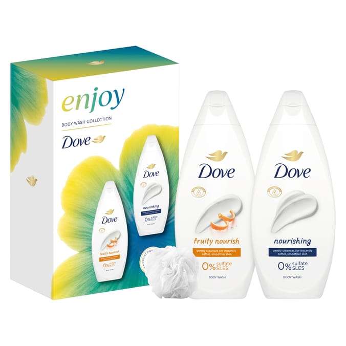 Dove Enjoy Duo Gift Set with Shower Puff & 2 Body Washes £3.49 at Home ...