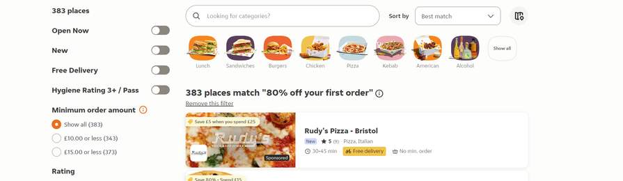 80% off your first Just Eat Order - Bristol - £15 Minimum Spend | No ...