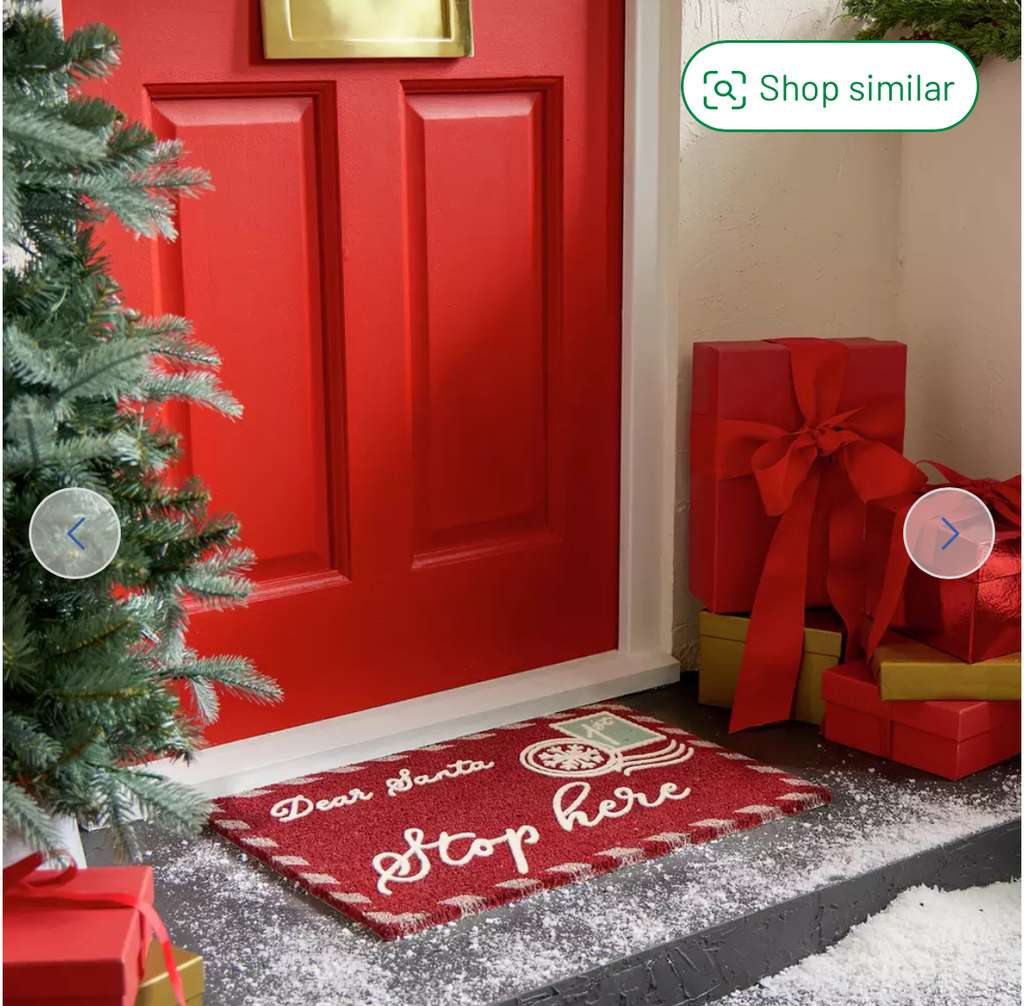 Santa Stop Here Christmas Doormat - £4.80 at Argos | hotukdeals